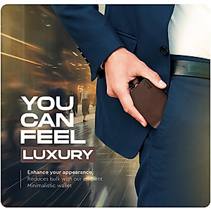 Wallet for Men’s - Genuine Leather Slim Bifold RFID Wallet - Gift for Men Packed in Stylish Gift Box