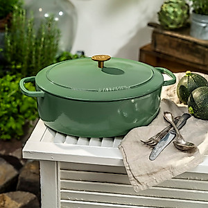 BALLARINI Bellamonte Cast Iron 5-qt Oval Dutch Oven - Saggio Green