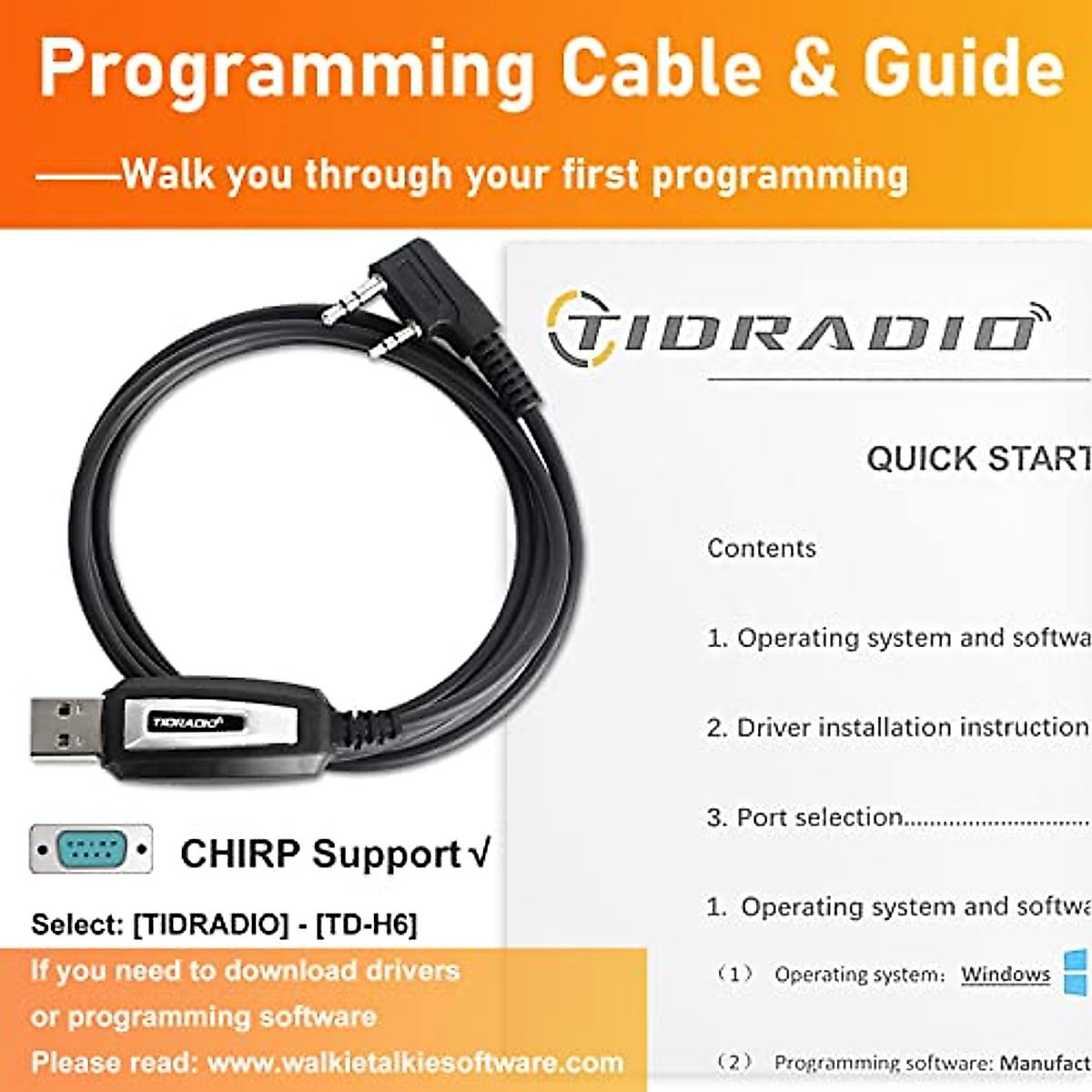 TIDRADIO UV-5R Pro 8W Ham Radio Handheld 144-148Mhz/420-450Mhz TIDRADIO UV-5R Dual Band Two-Way Radio Walkie Talkies kit