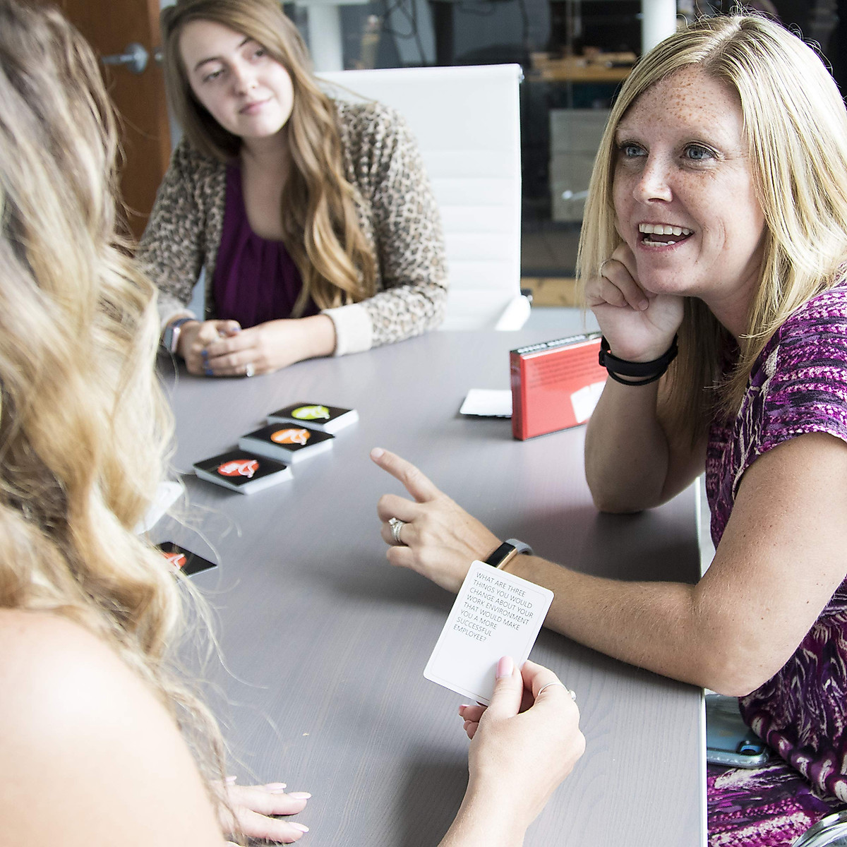 Team Building Card Game with 150 Icebreakers and Funny Questions | 3-in-1 Funny Office Game and Conversation Starter | Perfect for an Office Party or Corporate Retreat