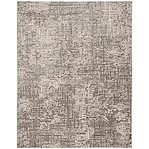 SAFAVIEH Meadow Collection 9' x 12' Grey MDW171F Modern Abstract Area Rug