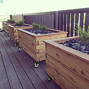 Homhoo 4" Swivel Caster Wheels with Safety Dual Locking and Polyurethane Foam No Noise Wheels, Heavy Duty - 300 Lbs Per Caster (Pack of 4)