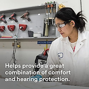 3M Ear Plugs, 200 Pairs/Box, E-A-R Classic 312-1201, Uncorded, Disposable, Foam, NRR 29, For Drilling, Grinding, Machining, Sawing, Sanding, Welding, 1 Pair/Poly Bag Yellow