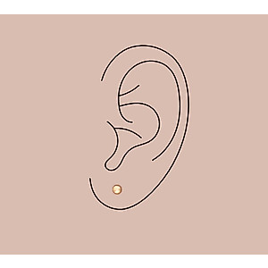 Tini Lux | Hypoallergenic Earrings | Mini Layla Stud Earrings | Gold | Titanium Stud Earrings for Women | Gold Earrings Studs, Sensitive Ears, Trendy Womens Earring Set