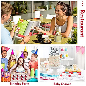 300 Pieces Mini Dessert Plates with 300 Tasting Spoons,1 oz Clear Appetizer Plates 2.4x2.4 Inch Disposable Plastic Cake Plates for Dessert Ice Cream Fruit Salad Cake Tastings Wedding Party Serving