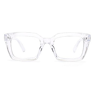 AZorb Square Glasses Non-prescription Oversized Eyewear for Women Clear Lens Chunky Eyeglasses