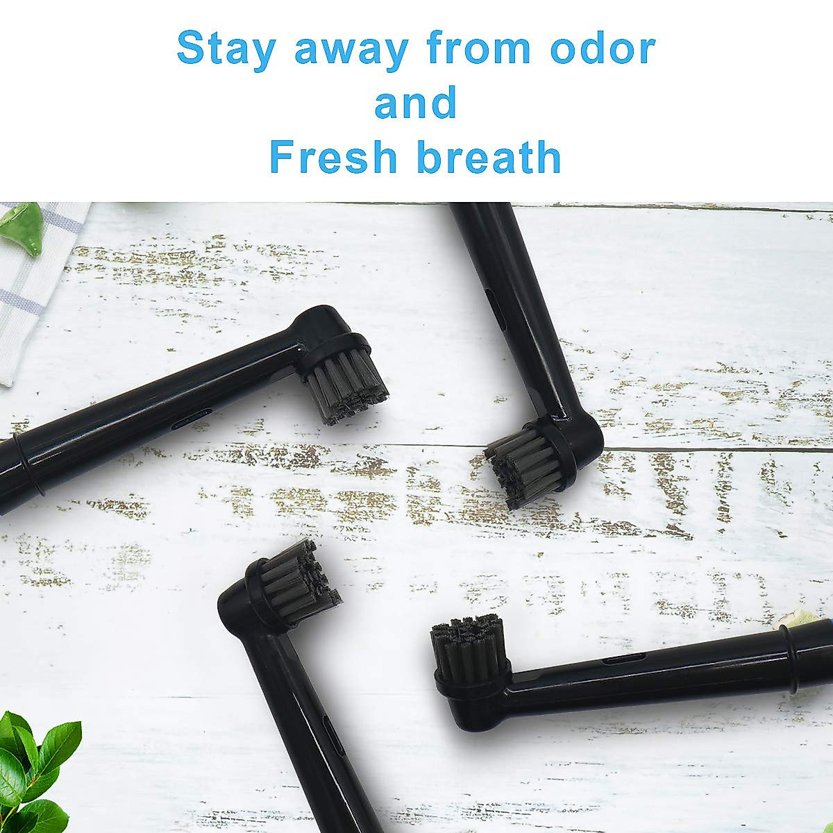 WuYan 16pcs Bamboo Charcoal Brush Heads for Oral B, Replacement Heads Rotation Type Electric Toothbrush Heads, for Pro Health/Triumph/Advance Power/3D Excel, Black Family Pack