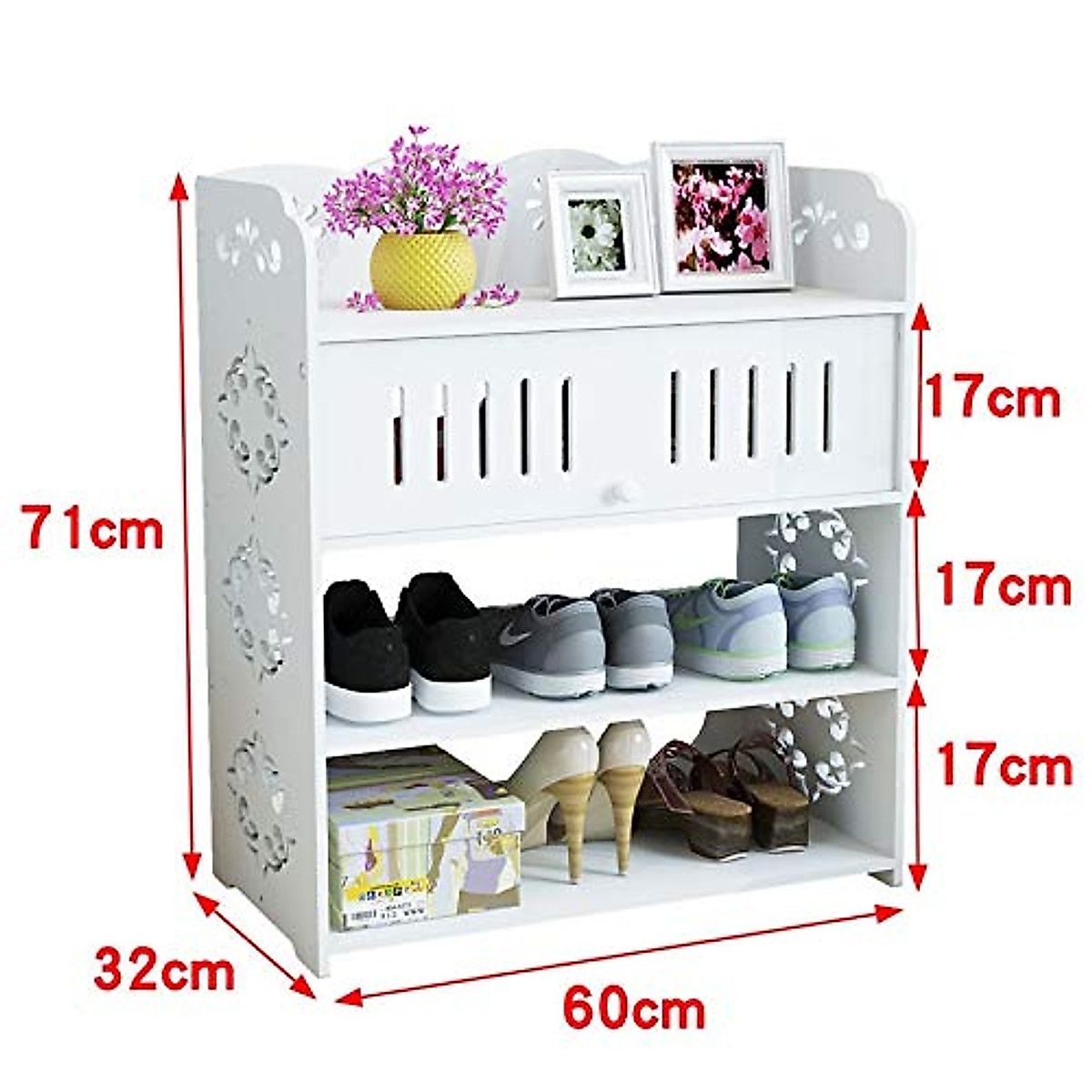 TFIIEXFL Shoe Rack Simple Multi-Layer Dust-Proof Shoe Cabinet Large Capacity Shoes Storage Shelf Organizer for Shoes (Size : Style3)