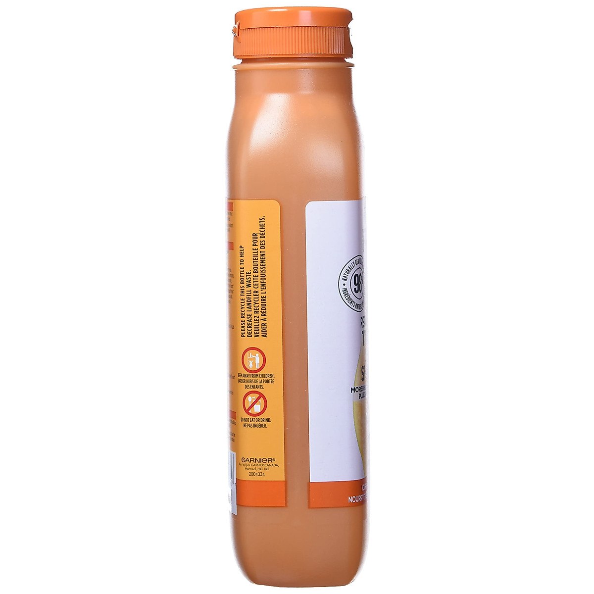 Garnier Fructis Damage Repairing Treat Shampoo, 98 Percent Naturally Derived Ingredients, Papaya, Nourish Dry Damaged Hair, Coconut, 11.8 Fl Oz