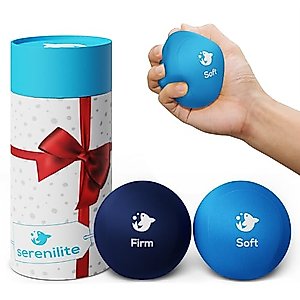 Serenilite Stress Balls for Adults, Anxiety Relief Items, Grip Strength Trainer, Meditation Accessories, Hand Grip Strengthener, Physical Therapy Equipment, Fidget Ball, Hand Grip Exerciser.