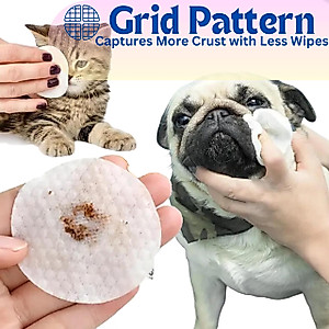 Dog Eye Wipes for Discharge and Crust, Tear Stain Remover Wipes for Shih-Tzu, Yorkies, Pekingese, Pugs, Schnauzers, and Cats,120 Non-Irritant Pre-Soaked Eye Wash Pads for Dogs and Cats [120ct]