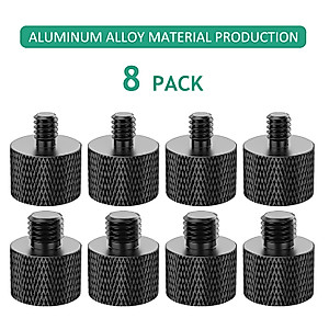Rigych 5/8 to 1/4 Adapter 8 Pcs Mic Stand Thread Screw Adapter 5/8 Female to 1/4 Male and 5/8 Female to 3/8 Male for Microphone Stand Mic Mount