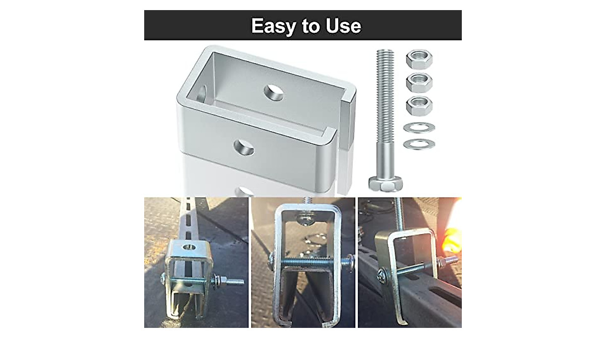 Heavy-Duty 2 Pack Channel Trolley Track Support Brackets