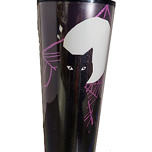 Starbucks Exclusive LIMITED EDITION Halloween 2021 Glow in the Dark Black Cat Tumbler: 24 oz Venti Cup