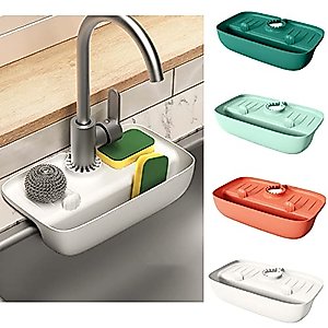 Faucet Spl𝚊sh-Proof Draining Rack, Kitchen Sink Water Collection Pad Non-Slip Countertop Pad, Non-slip Table Mat Kitchen Rag Sponge Wipe Drainage Storage Rack