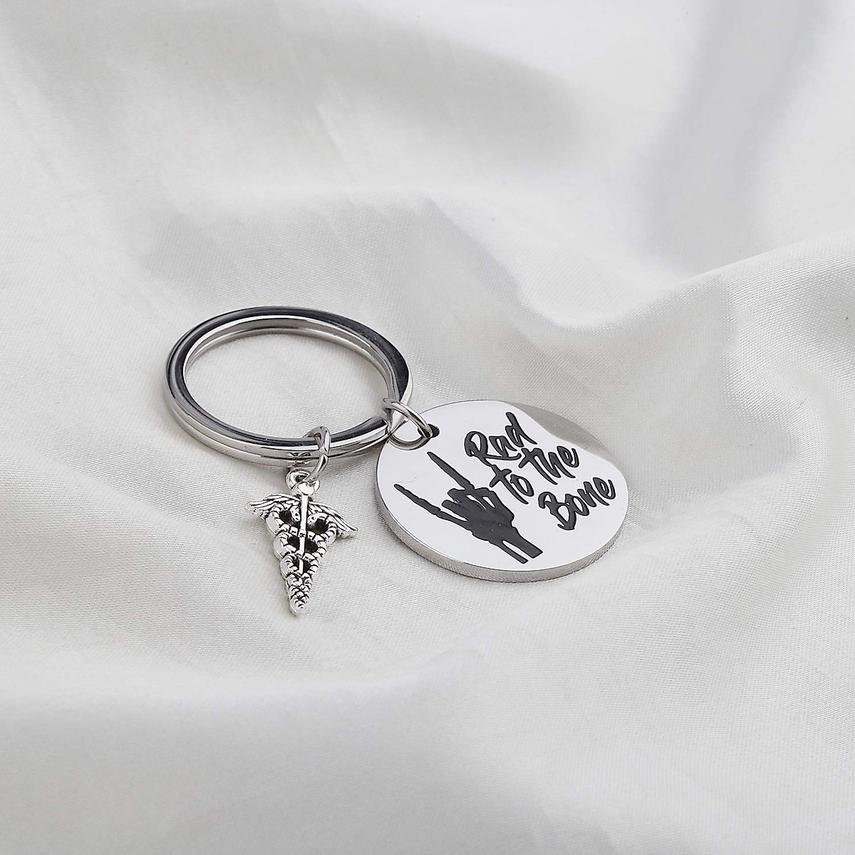 TGBJE Radiologist Keychain Radiology Gift Radiographer Gift X-Ray Radiation Tech Jewelry Rad to The Bone Gift (Radiologist Keychain)