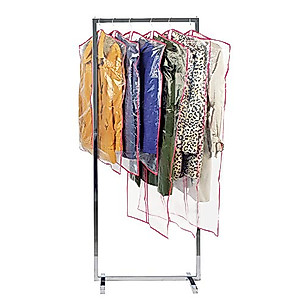 13 Piece Garment Bags for Closet Storage - Clear Vinyl and Poly Plastic Material Designed for Convenient Storage