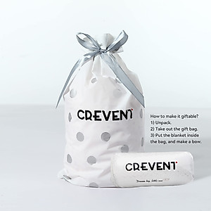 CREVENT Minky Baby Blanket for Boys, Soft Plush Receiving for Newborns - Giraffe 30x40 Inches