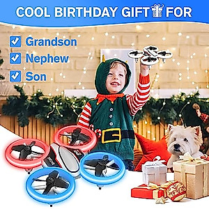 AVIALOGIC M2 Mini Drone for Kids, Christmas Cool Toys Gifts for Boys Girls with LED Light, Portable Indoor RC Quadcopters, Small Remote Control Drone Flying Toys for Teen Boys Girls Beginners