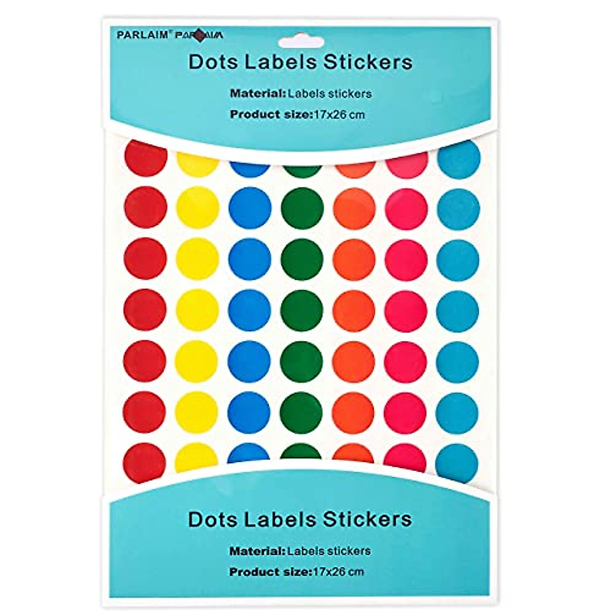 PARLAIM 7 Color 3/4 Inch Round Color-Coding Label Stickers, Color Coded Dots for Classroom Office Art DIY Yard Sale Stickers-1050PCS