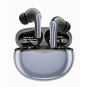 GEEKTOP Wireless Earbuds, 60H Playtime Bluetooth Headphones Built in Noise Cancellation Mic with Charging Case, Stereo Sound in-Ear Ear Buds for iPhone/Android and Pods