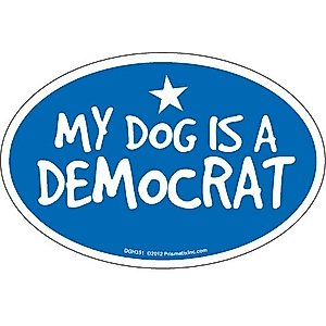 Prismatix Decal Cat and Dog Magnets, My Dog is Democrat