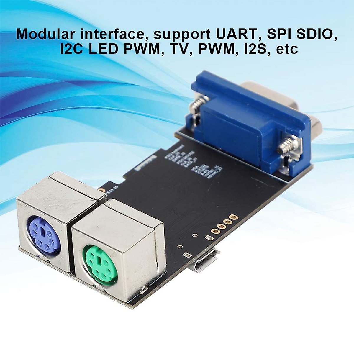 VGA Control Module, PS/2 Keyboard Control Module Support Network IPv4/IPv6/SSL.TCP/UDP/HTTP/FTP/MQTT, Control Module for FreeRTOS