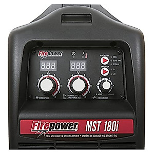 FIREPOWER 1444-0871 MST 180i 3-in-1 MiG, Stick and Tig Welding System, 180 Amp Max Output, 1/4" Max Plate Thickness, 50/60 Hertz, 9,000 Watt Generator, 208/230 VAC