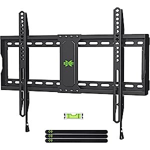 USX MOUNT Fixed TV Wall Mount, Low Profile TV Mount for Most 37-70 Inch Flat Screen TVs, Max VESA 600x400mm Wall Mount TV Bracket Holds up to 132 lbs, Fits 16"/18"/24" Wood Studs, Quick Release Lock