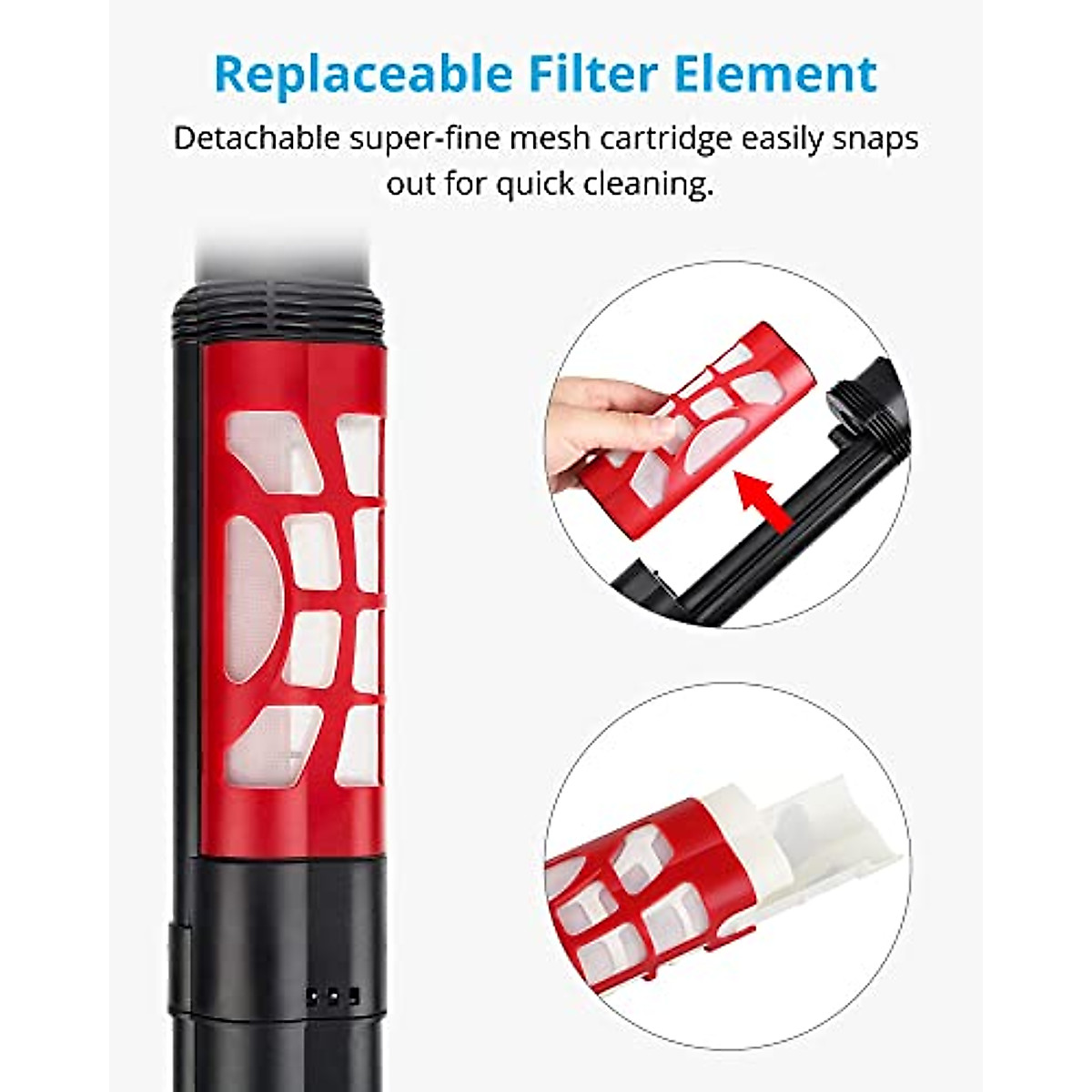 NICREW Automatic Gravel Cleaner, Electric Aquarium Vacuum Cleaner, 2 in 1 Sludge Extractor for Medium and Large Tanks