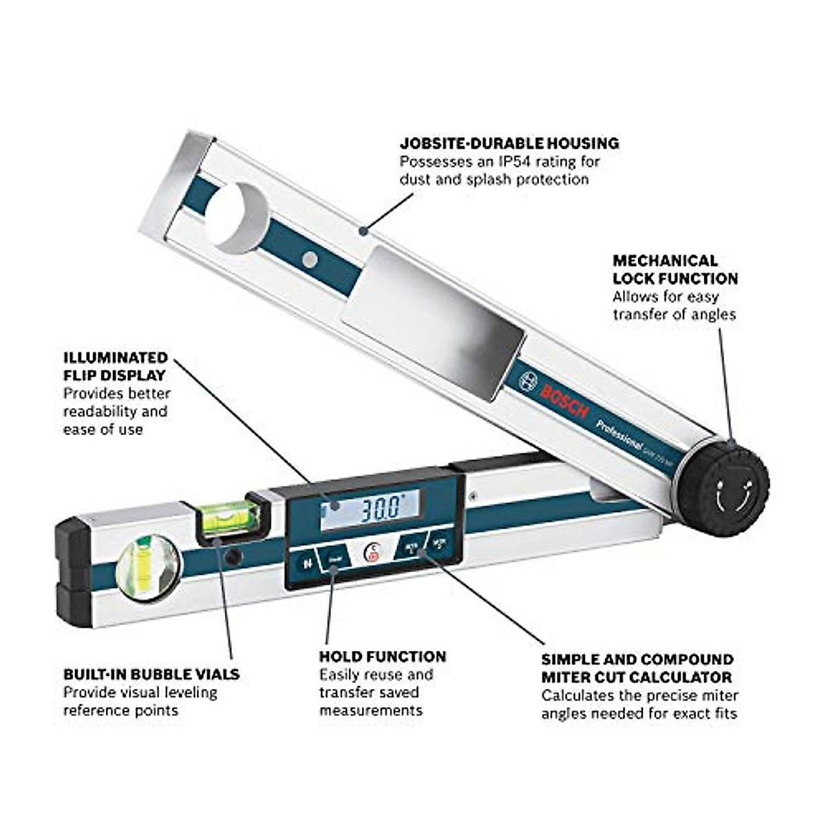 BOSCH 4-in-1 Digital Angle Finder GAM 220 MF