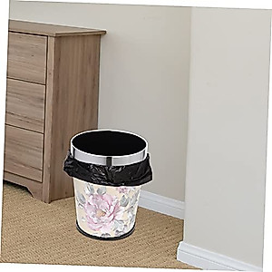 EXQUIMEUBLE Bathroom Trash Can Trash Paper Basket Paper Waste Container Desk Bins Trash Cans Trashcans for Bedroom Kitchen Trash Can Trash Container Garbage Can No Cover Compost Bin Abs Office