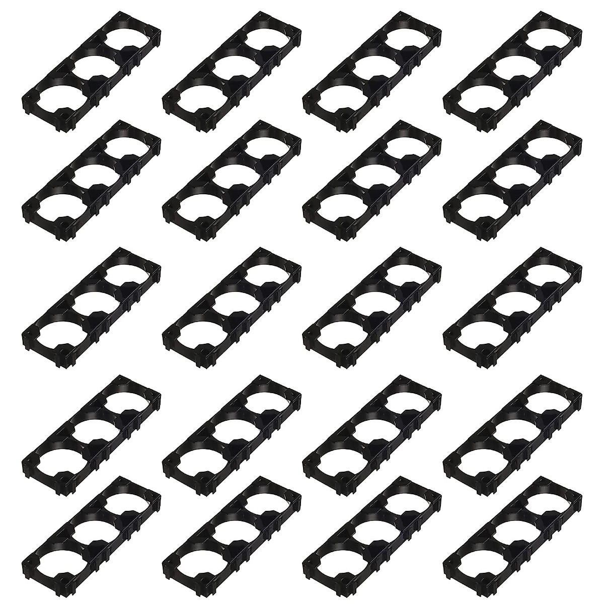Heyiarbeit 20pcs 26650 Lithium Battery Triple Holder Bracket 3 Cell Safety Spacer Radiating Shell for DIY Battery Pack