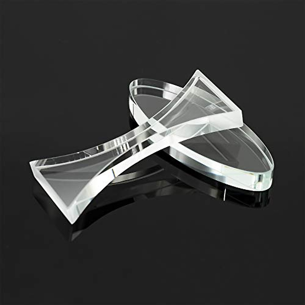 StayMax Concave Convex Lens Set Optical Glass Lens for Physics Teaching 2 Pack