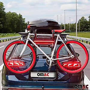 OMAC 3 Bike Rack Carrier Hitch Mount for BMW 1 Series E87 2004-2011 S. Steel Black