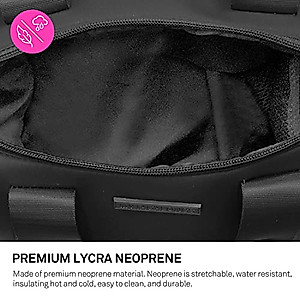 MYTAGALONGS Mini Crossbody Tote Bag For Women - Includes a Detachable Shoulder Strap & a Zippered Pouch l Perfect Mini Tote Bag for Everyday Hustle l Made of Premium Neoprene - Everleigh Onyx