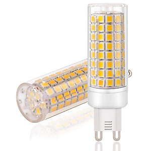 G9 LED Light Bulbs G9 Bi-Pin Base 9W (Equivalent to 100W Halogen Replacement) Warm White 3000K LED Corn Light for Home Living Room Bedroom Chandelier,102 LED 2835 SMD,Pack of 3