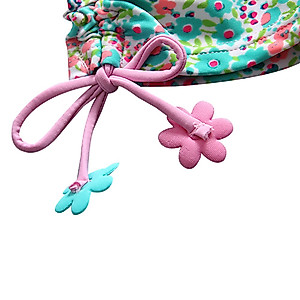 TAIYCYXGAN Baby Toddler Girls Long Sleeve Swimsuit Kids Two Pieces Rash Guard Sunsuit with Hat UPF 50+ UV Green 3-4T