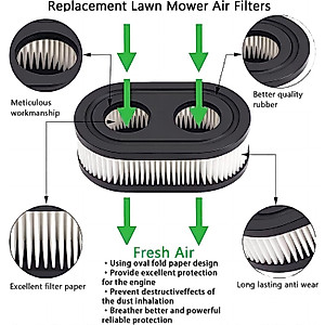 4Pack Air Filter, Suitable for 593260 798452 334404Series Engine 550E 500EX 550EX 625 575EX 4247 5432 5432K 09P00 09P702 Lawn Mower Air Filter Mower Series Engine