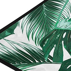 Palm Tree Kitchen Runner Rug Non Slip Area Mat Bath Rugs for Bathroom Indoor Carpet Doormat Floor Dirt Trapper Mats Shoes Scraper 39"x 20"