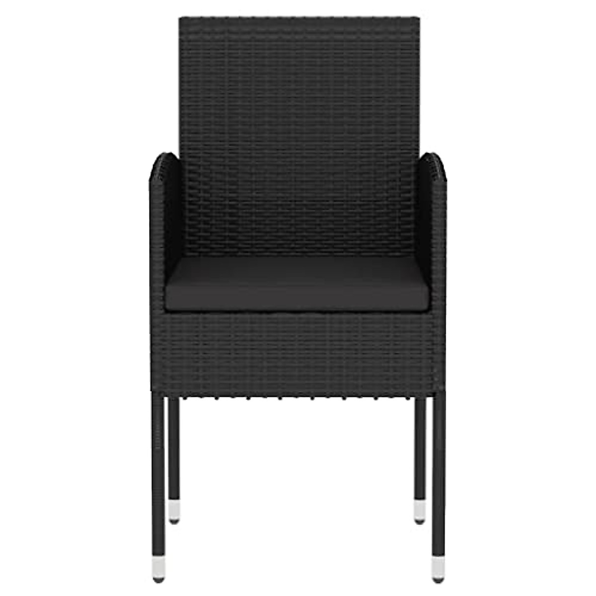 qiangxing 3 Piece Patio Dining Set Outdoor Patio Dining Set Outdoor Patio Furniture Patio Set Patio Table and Chairs Set Poly Rattan Black 3098036