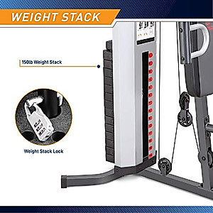 Marcy MWM-988 Multifunction Steel Home Gym 150lb Weight Stack Machine