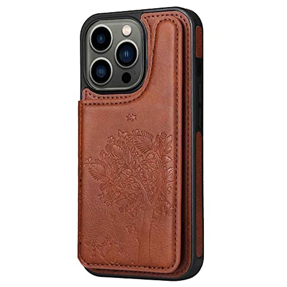 Fansipro Bumper Case Cover for Samsung Galaxy S9 Plus, Premium PU Leather Slim Fit Cover for Galaxy S9 Plus, 1 Card Slot, 1 Photo Frame Slot, Light Weight, Brown