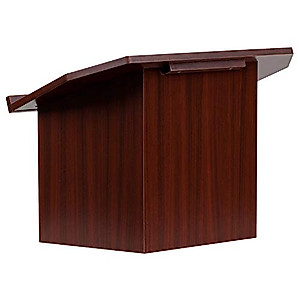 Flash Furniture Foldable Tabletop Lectern in Mahogany Brown