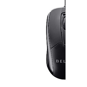 Belkin 3-Button Wired Computer Mouse - Ambidextrous, Ergonomic Mouse With 5-Foot USB-A Cord - 800 DPI Wired Mouse With Mouse Wheel Compatible with PCs, Macs, Desktops and Laptops - Black