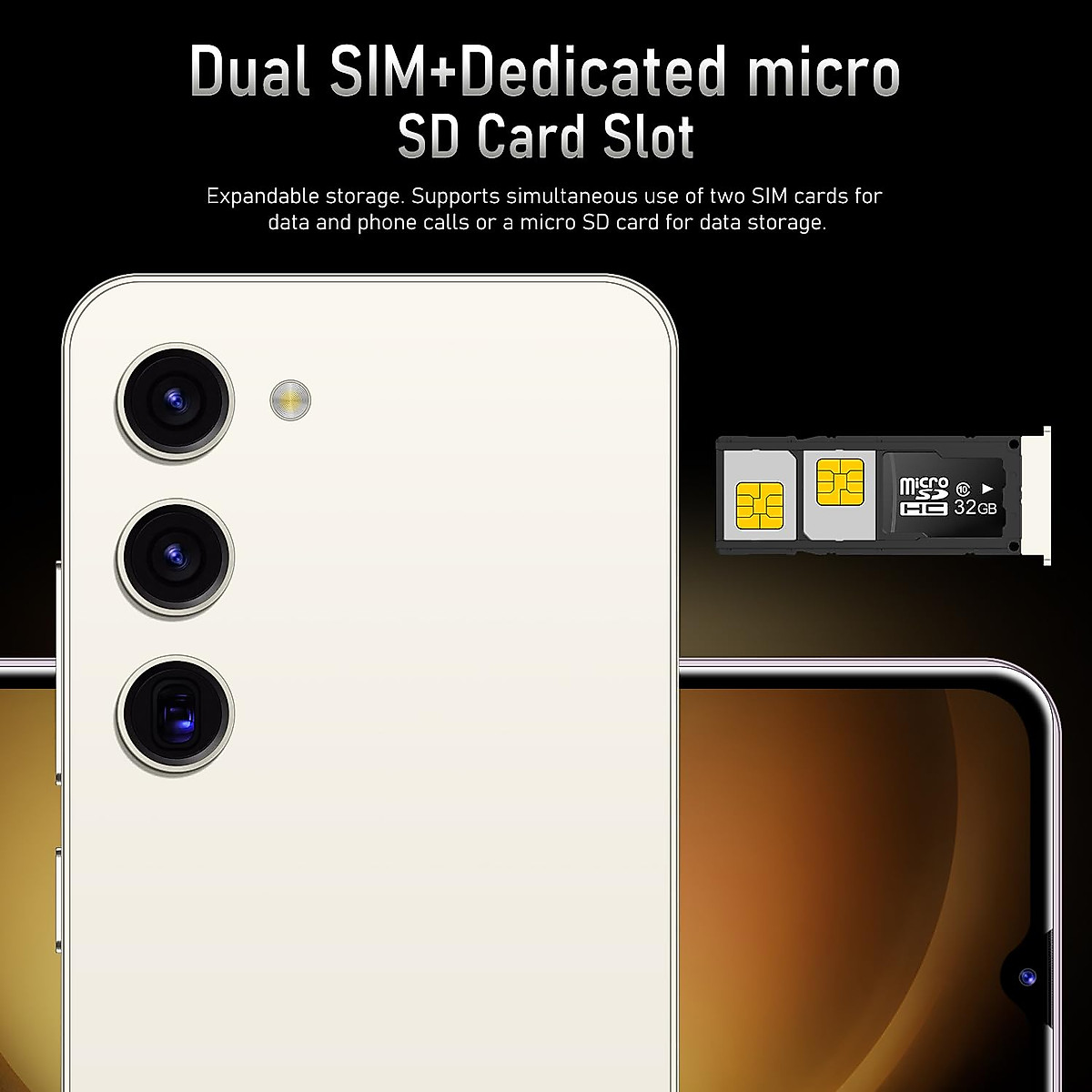 GAMAKOO G23 Unlocked Cell Phone 64GB+4GB Dual SIM 6.52” 4000mAh Battery 4G Android Smartphone 13MP+8MP Camera (White)