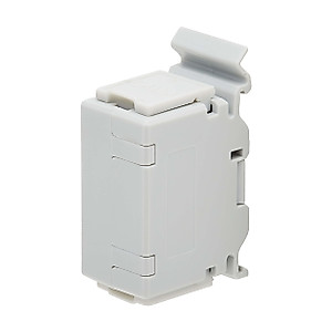 Tripp Lite DIN-Rail Cat6a RJ45 Shielded in-Line Mountable Snap-in Coupler & PoE++, EMI/RFI Shielding, Backwards Compatible, Female-to-Female, TAA Compliant, Manufacturer's Warranty (N235-D01-SH-6A)