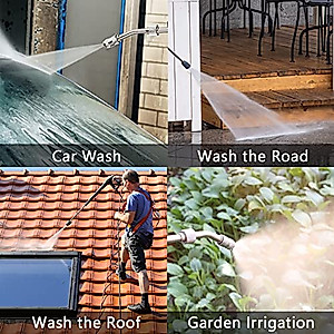 Watering Wand, Water Sprayer, G3/8in Dn10 2-in1 High Pressure Adjustable Water Sprayer Flower Watering Nozzle 22.8in For Gardens Orchards Greenbelts