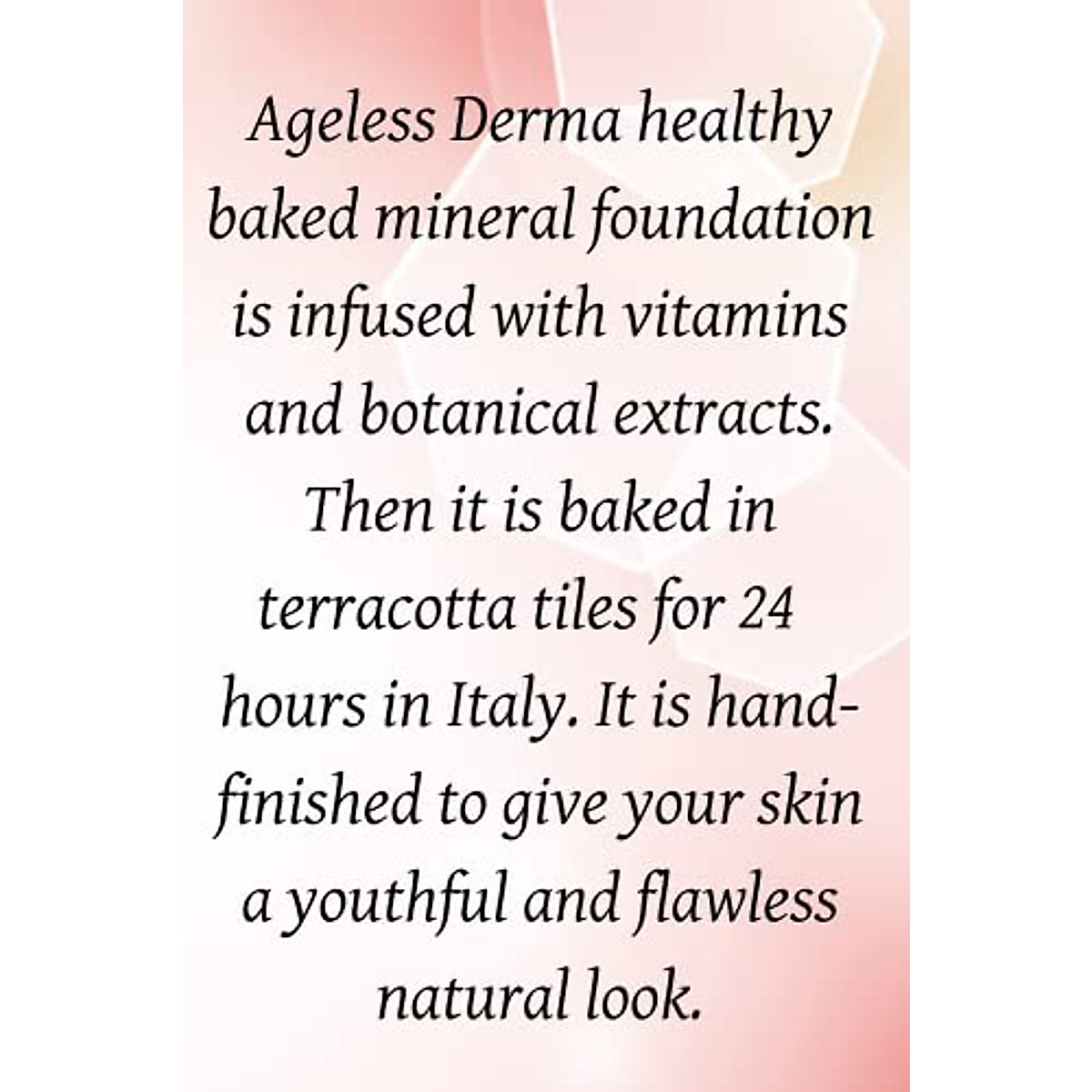Ageless Derma Mineral Baked Foundation Makeup- Vegan - Paraben - Gluten and Cruelty Free Powder foundation (Simply Beige)