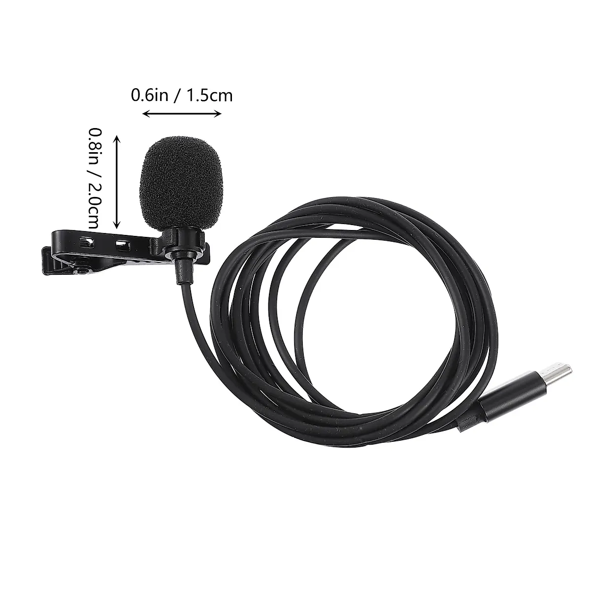 ERINGOGO lavalier Microphone USB mic pro Microphone Phone mic Mini mic Mini Broadcast Mic Clip- on Mic Lapel Mic Condenser Clip on Microphone Professional Mic lav mic TPE Wireless
